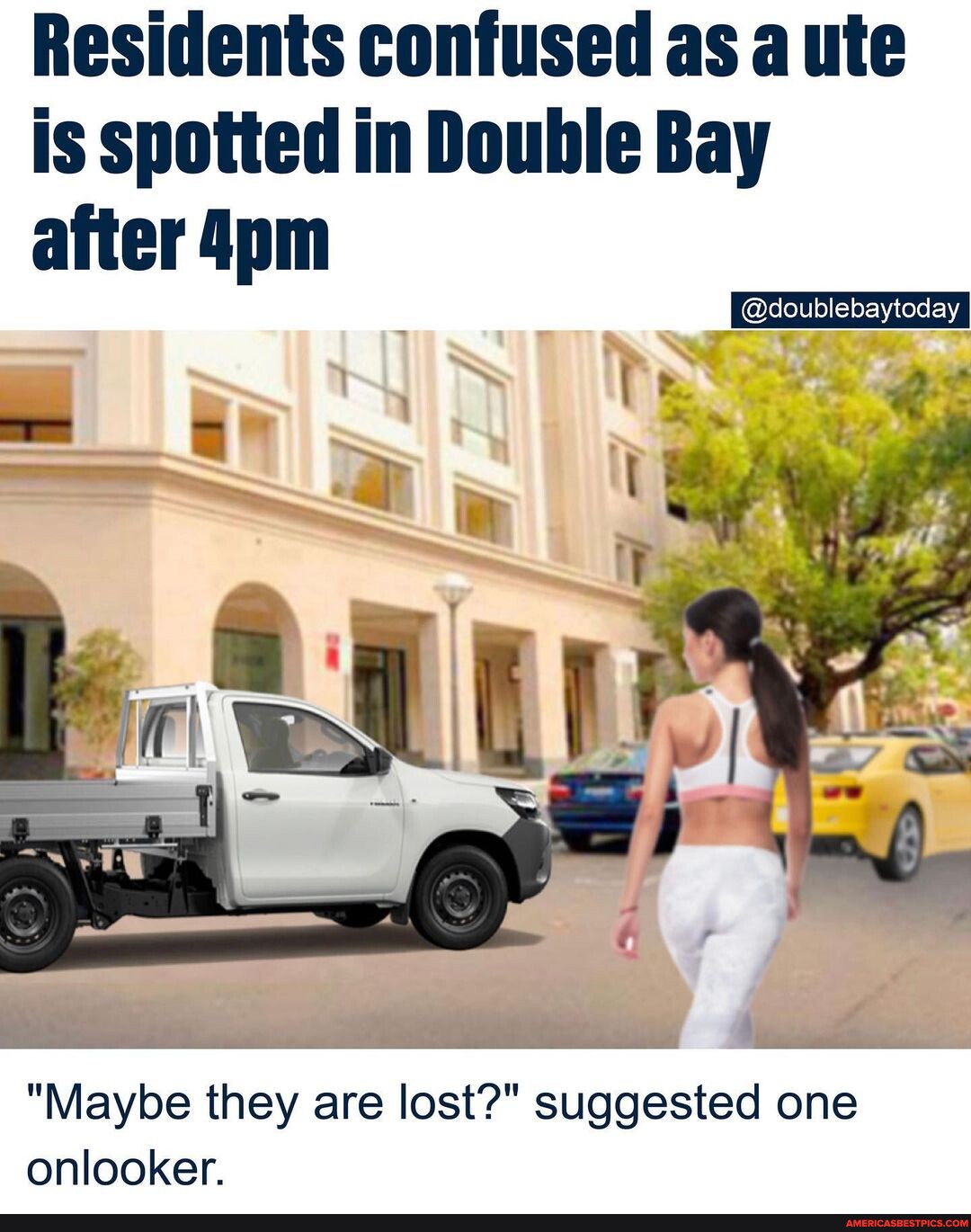 APOCALYPSE NOW: There was a rare ute sighting in Double Bay this ...