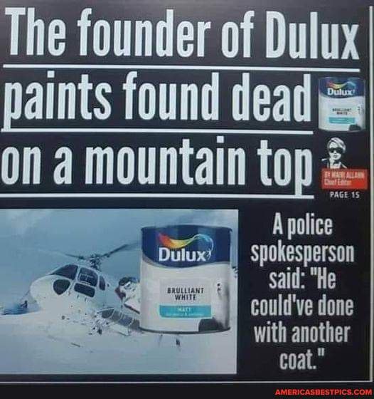The founder of Dulux paints found dead ona mountain top z.. _I police ...