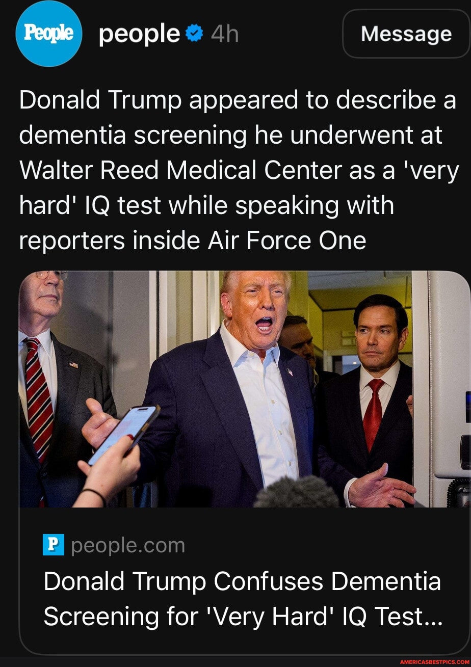 People people Message Donald Trump appeared to describe a dementia ...