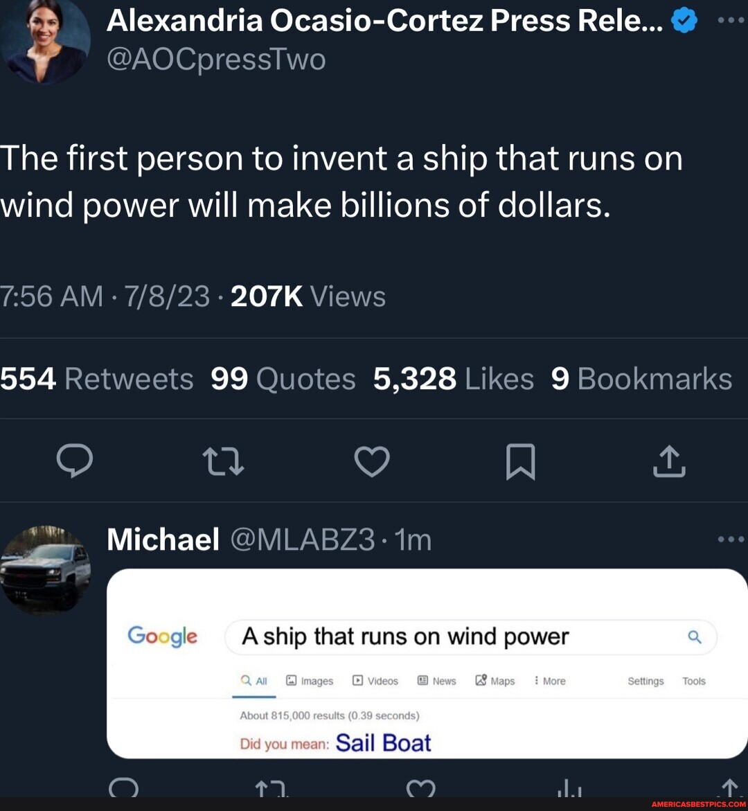 & Alexandria Ocasio-Cortez Press Rele... @AOCpressTwo The first person ...