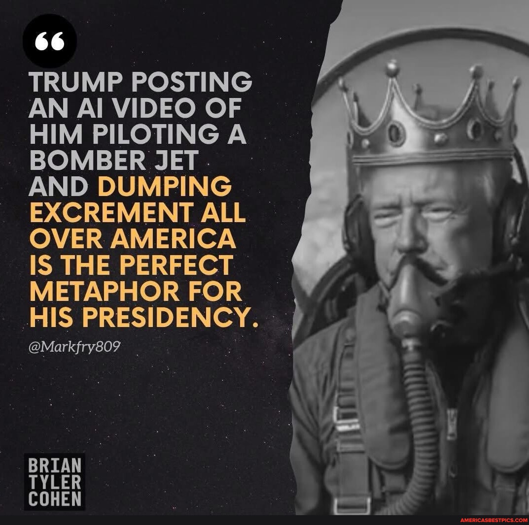66 TRUMP POSTING AN Al VIDEO OF HIM PILOTING A I BOMBER JET. AND ...