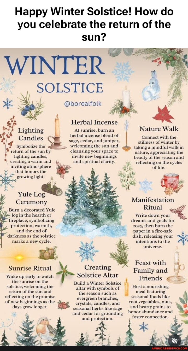 Happy Winter Solstice! How do you celebrate the return of the sun ...