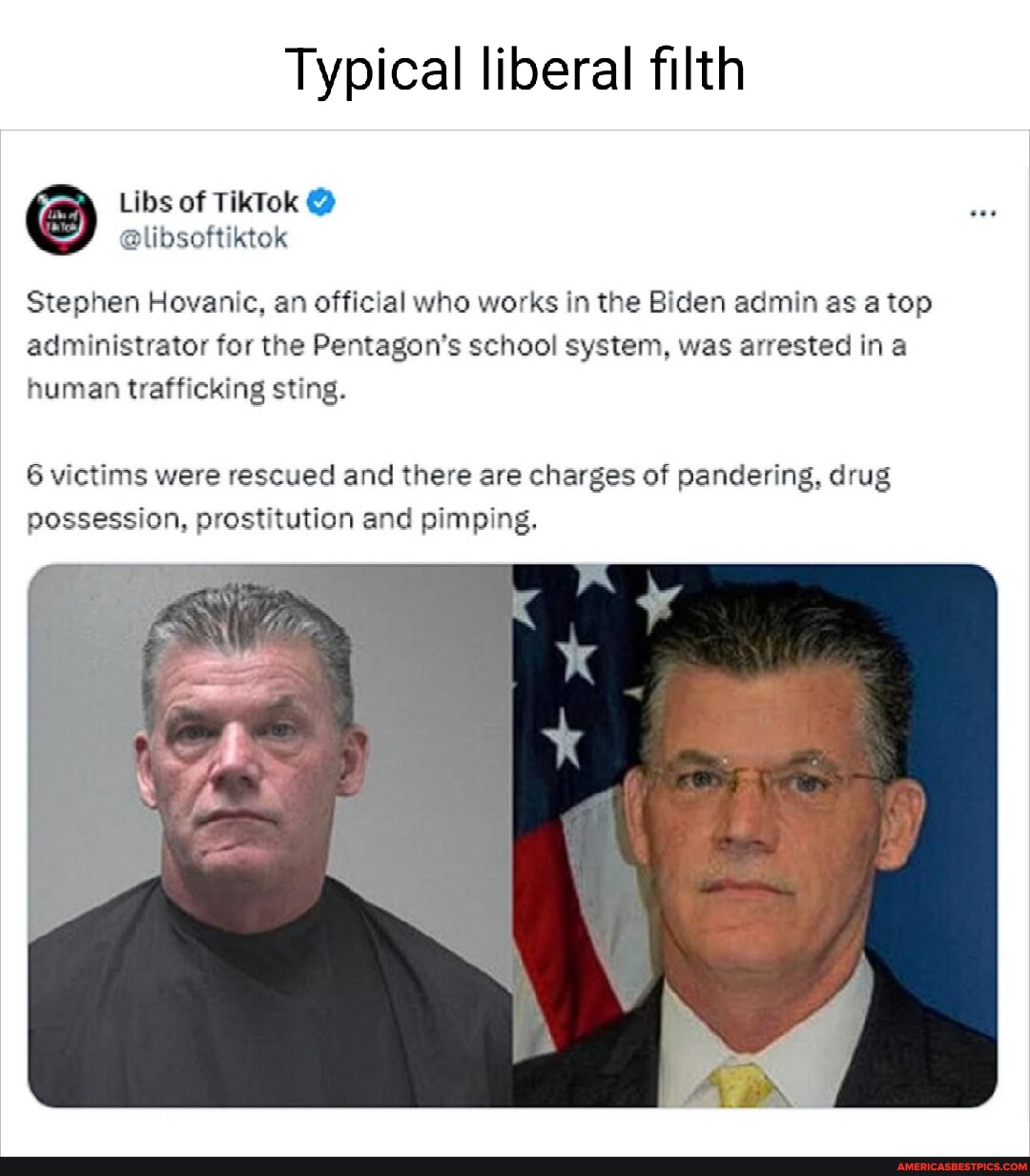 Typical liberal filth Libs of TikTok @ @libsoftiktok Stephen Hovanic ...