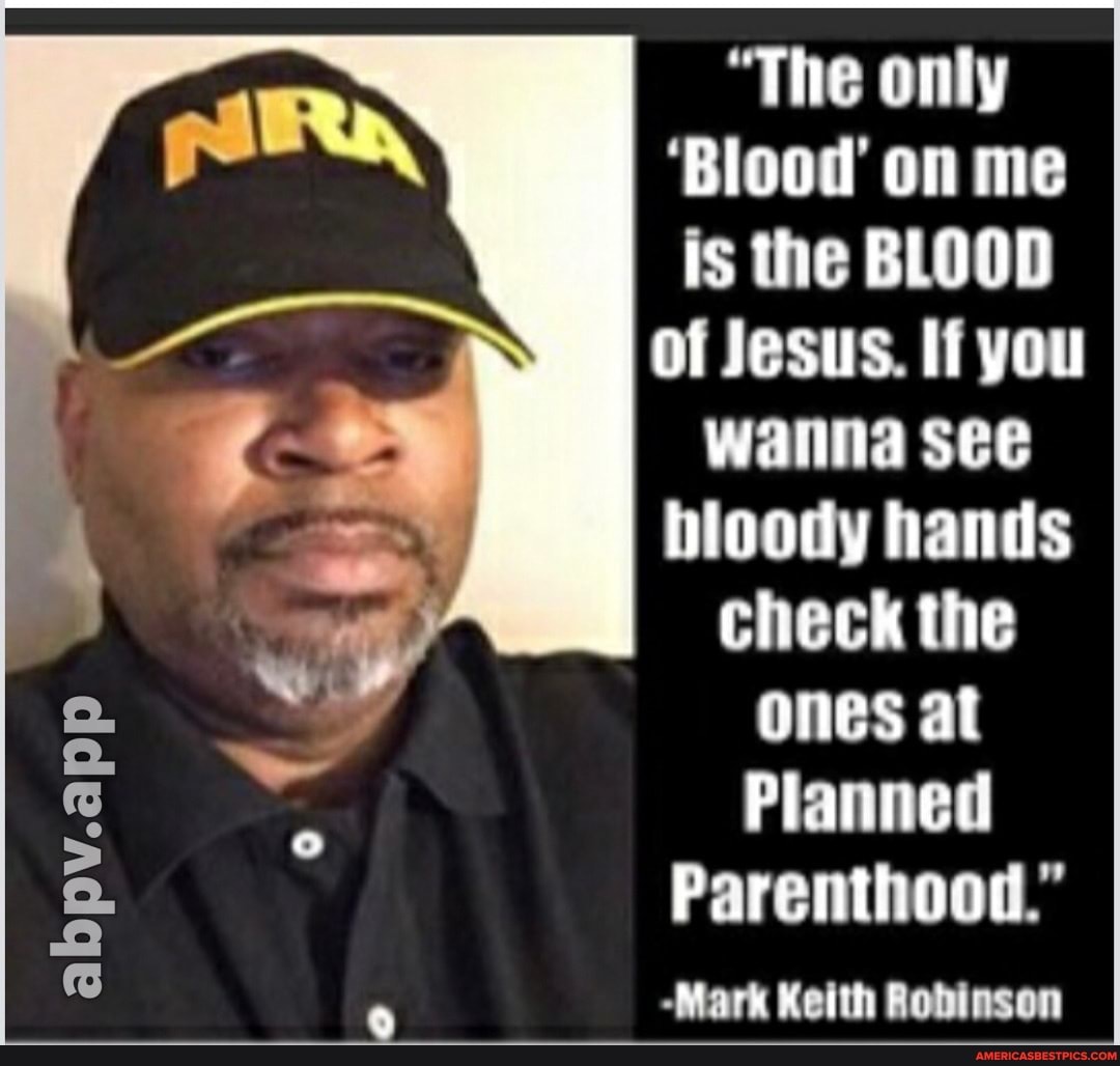 "The only 'Blood' on me is the BLOOD of Jesus. If you wanna see bloody hands check the ones at ...