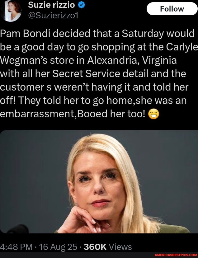 Suzie rizzio Pam Bondi decided that a Saturday would be a good day to ...