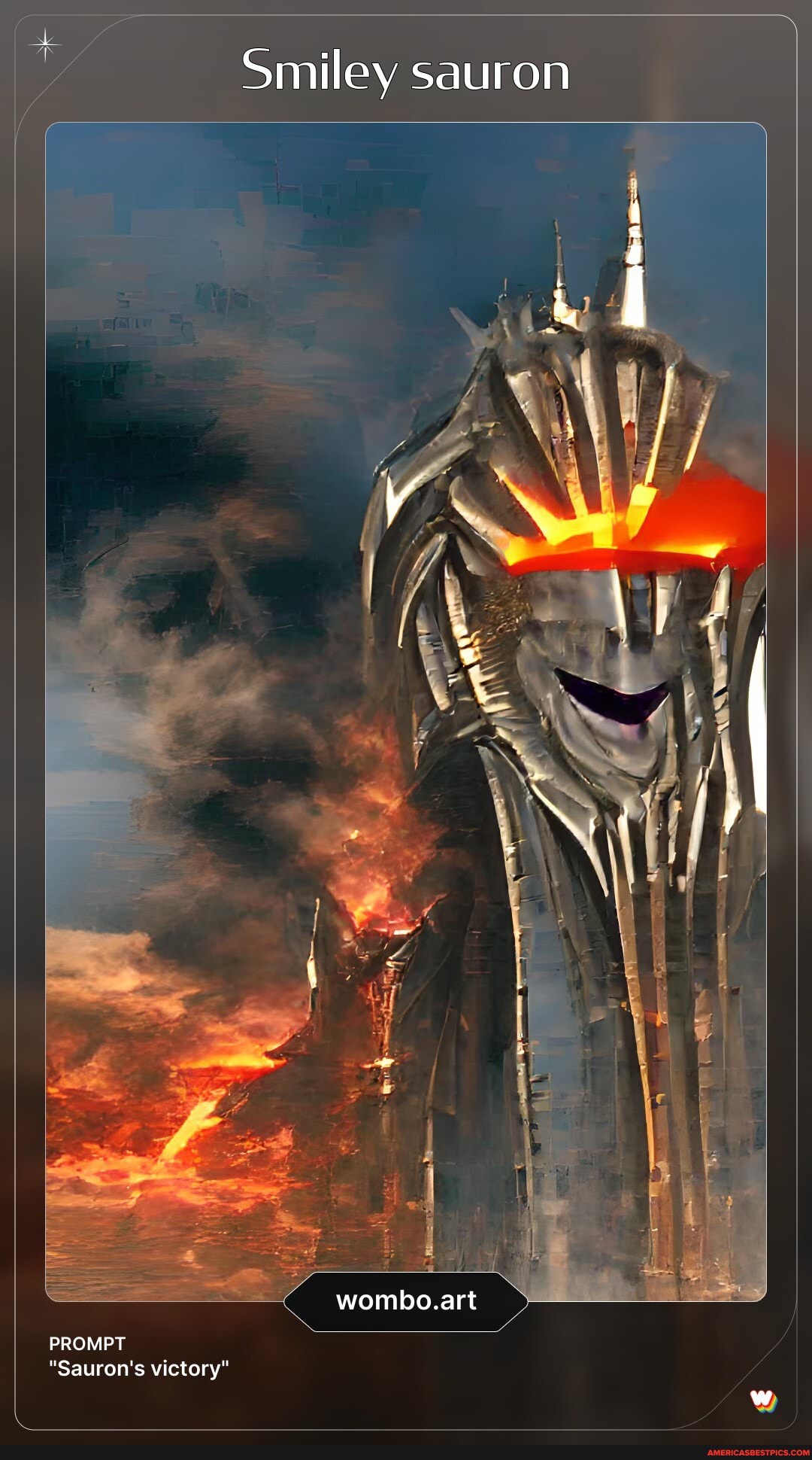 Smiley sauron ie wombo.art PROMPT "Sauron's victory" - America’s best ...