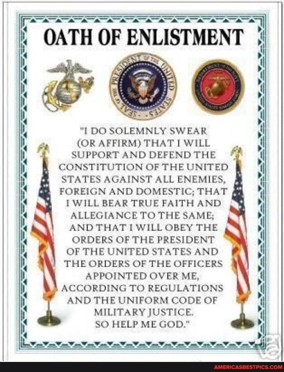 OATH OF ENLISTMENT DO SOLEMNLY SWEAR (OR AFFIRM) THAT I WILL SUPPORT ...