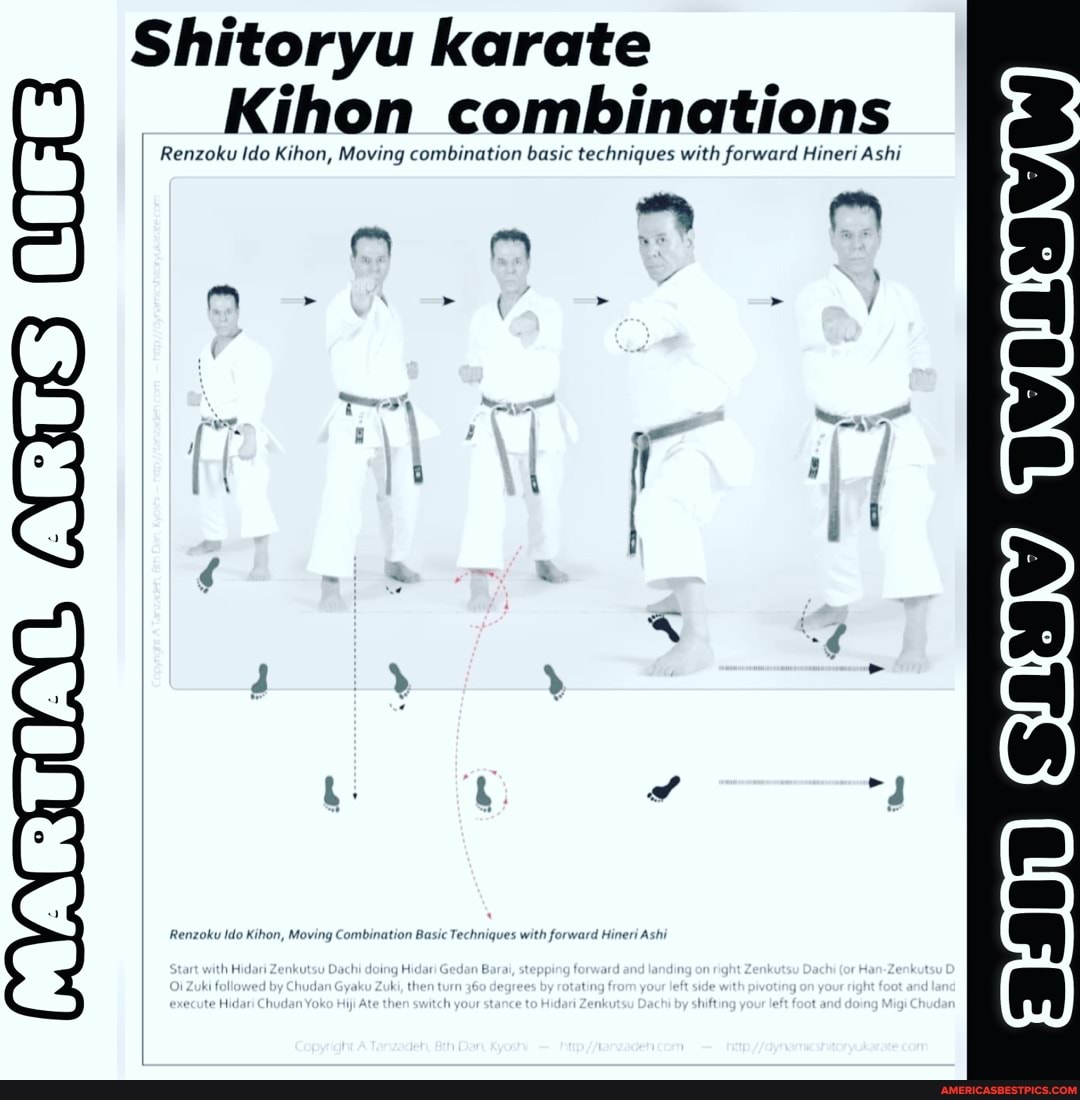 Shitoryu karate _Kihon combinations Renzoku ide Kihon, Moving combination basic techniques with ...