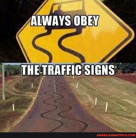 ALWAYS OBEY THE TRAFFIC SIGNS - America’s best pics and videos