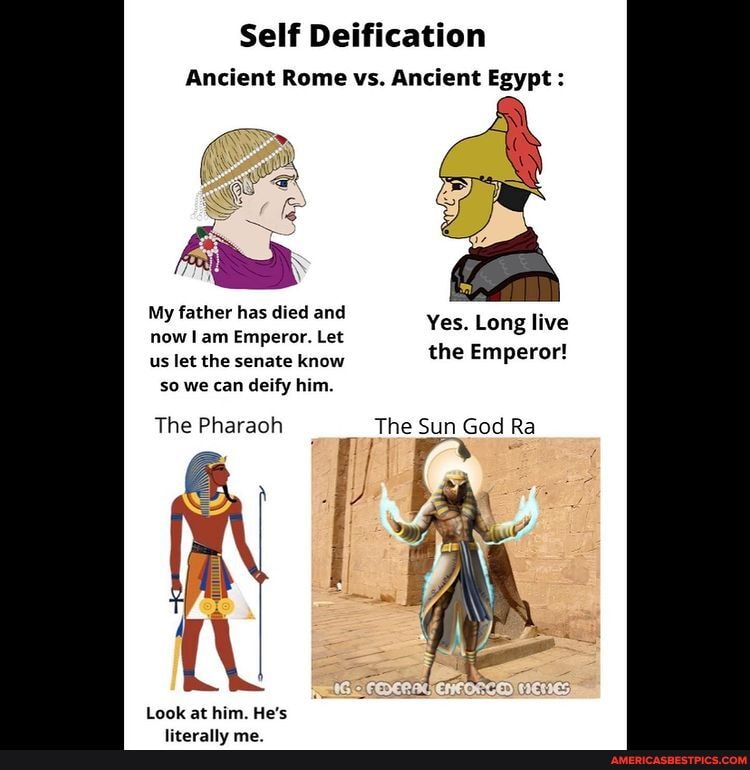 Self Deification Ancient Rome vs. Ancient Egypt : My father has died ...