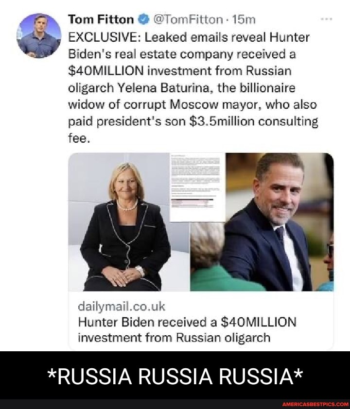 Tom Fitton @TomFitton: EXCLUSIVE: Leaked emails reveal Hunter Biden's ...