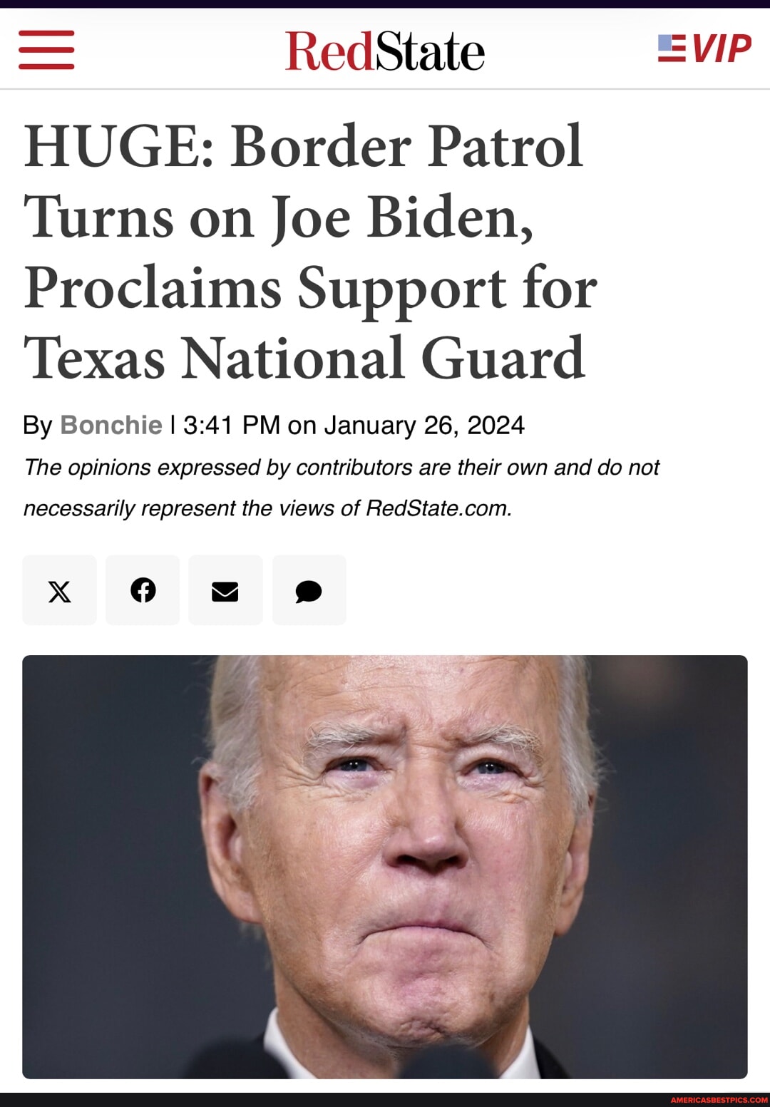 RedState =VIP HUGE: Border Patrol Turns on Joe Biden, Proclaims Support ...