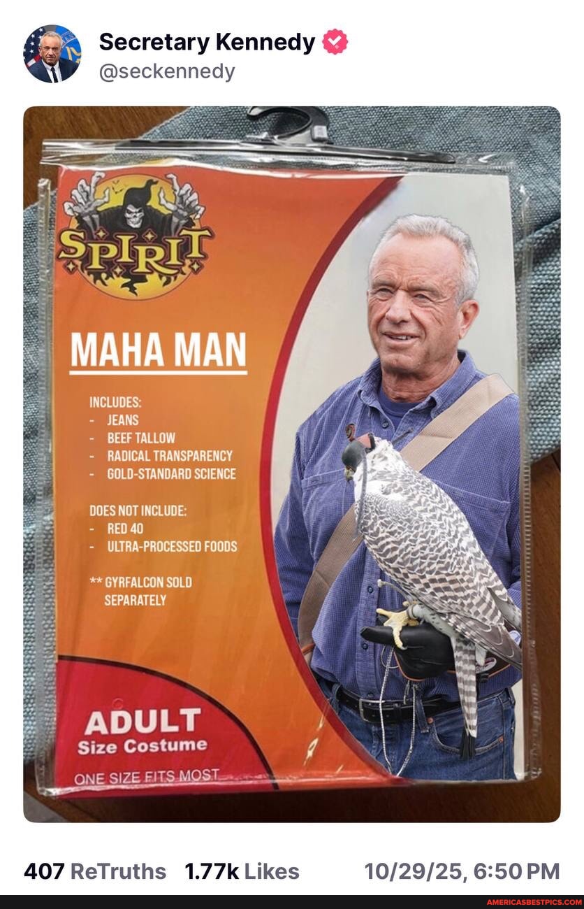 Secretary Kennedy @seckennedy MAHA MAN INCLUDES: JEANS BEEF TALLOW ...