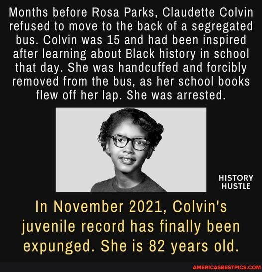 Months before Rosa Parks, Claudette Colvin refused to move to the back ...