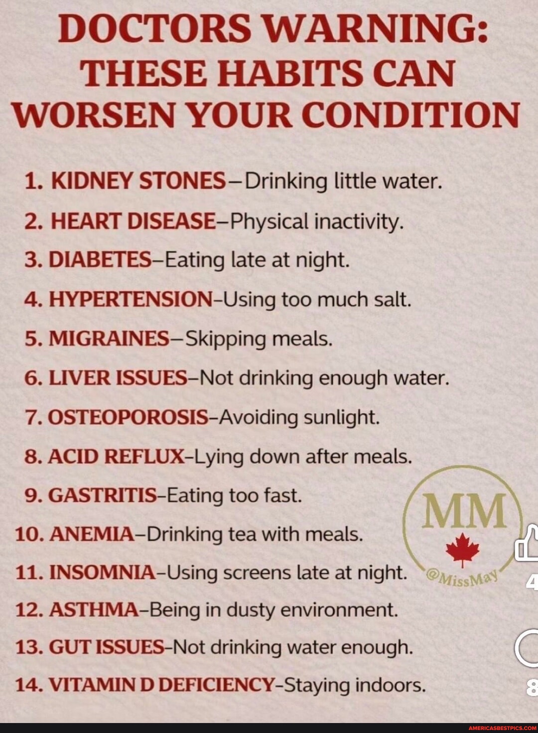 DOCTORS WARNING: THESE HABITS CAN WORSEN YOUR CONDITION O NE . KIDNEY ...