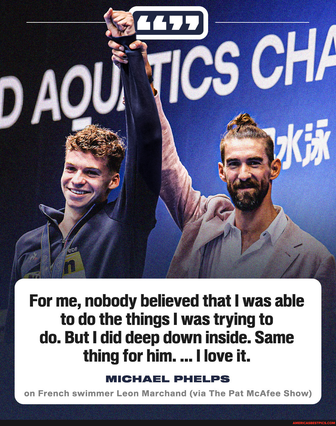 @m_phelps00 loved to see Leon Marchand catch his record 👏 ️ - For me ...