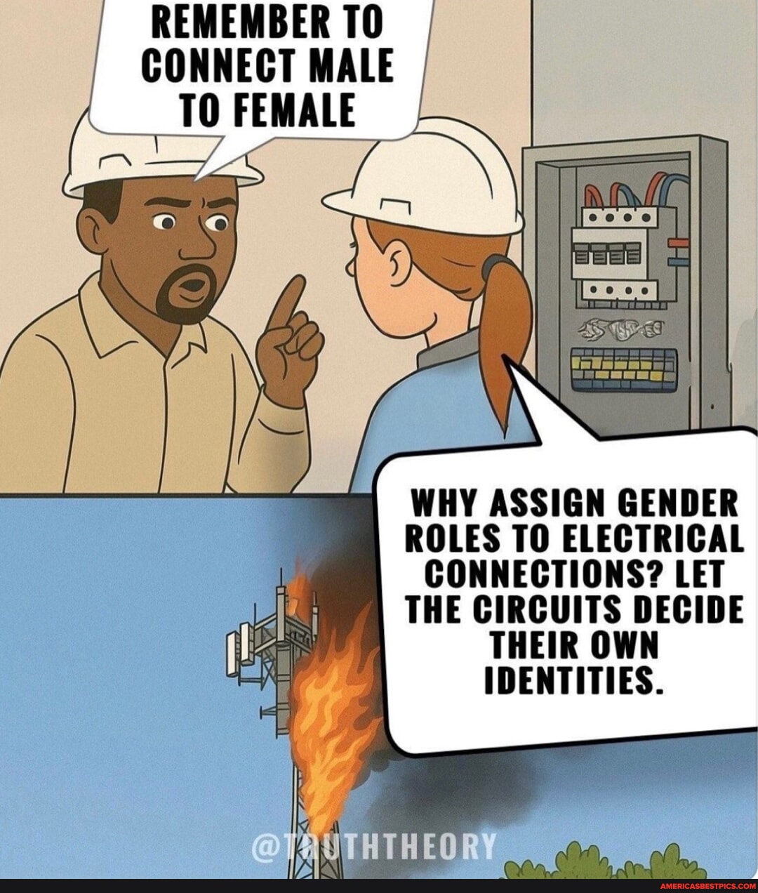 REMEMBER CONNECT MALE TO FEMALE WHY ASSIGN GENDER ROLES TO ELECTRICAL ...