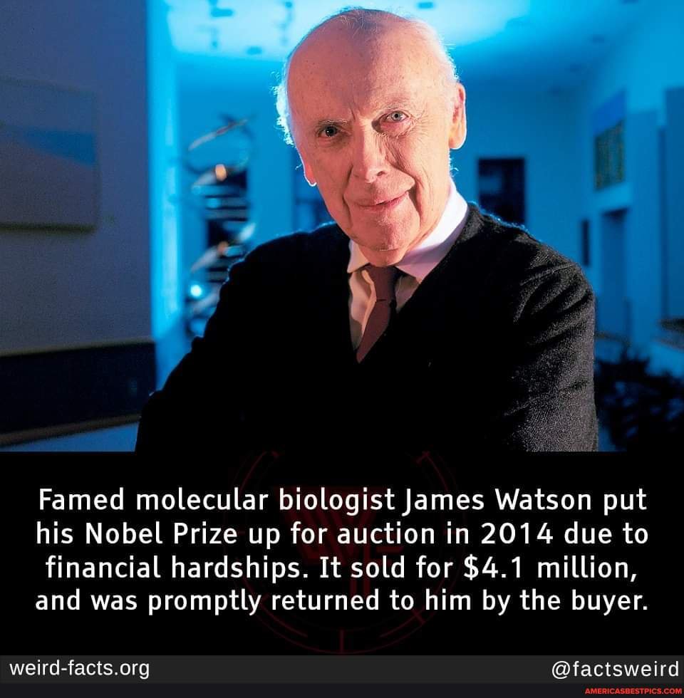 Famed molecular biologist James Watson put his Nobel Prize up for ...