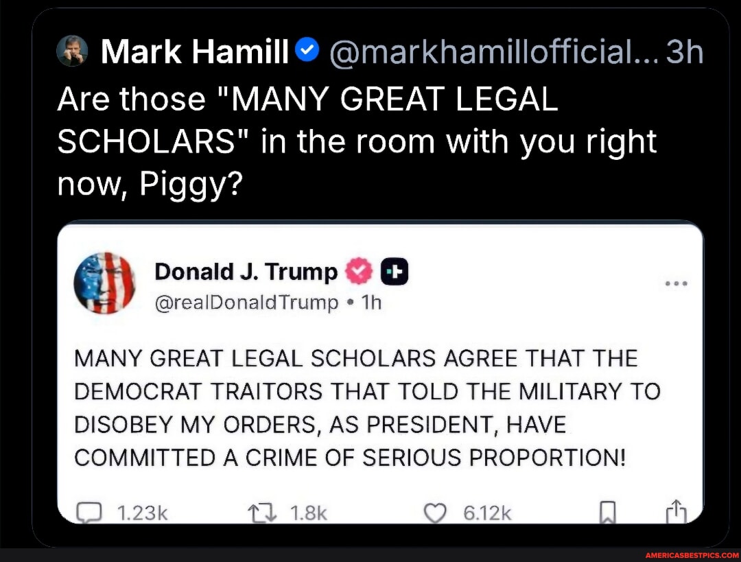 Mark Hamill @markhamillofficial... Are those "MANY GREAT LEGAL SCHOLARS ...