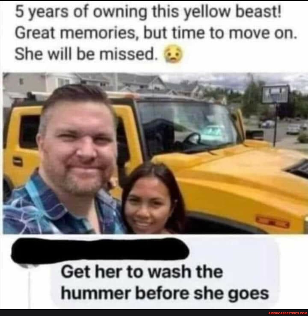 5 years of owning this yellow beast! Great memories, but time to move ...