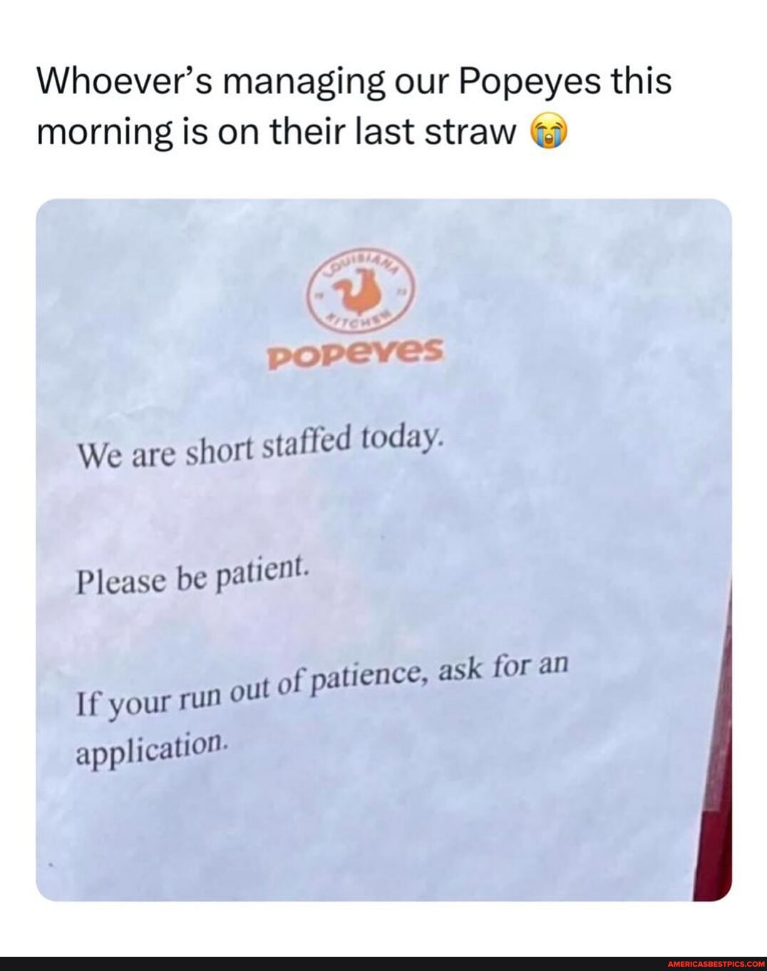 They really said “don’t be part of the problem, be part of the solution ...