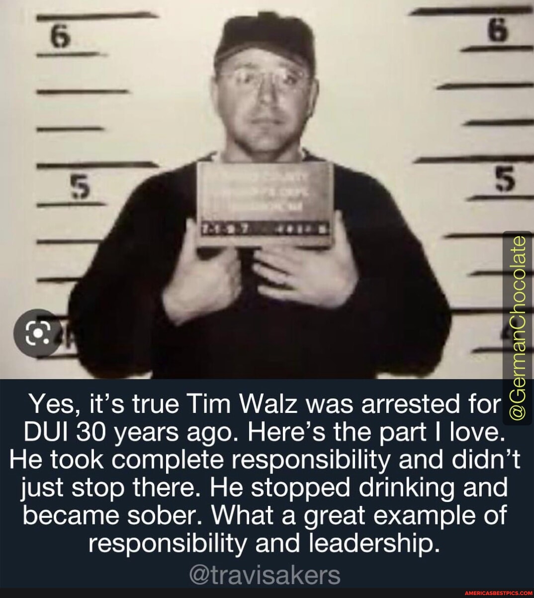 ErmanGhocolate I Yes, it's true Tim Walz was arrested for DUI 30 years ...