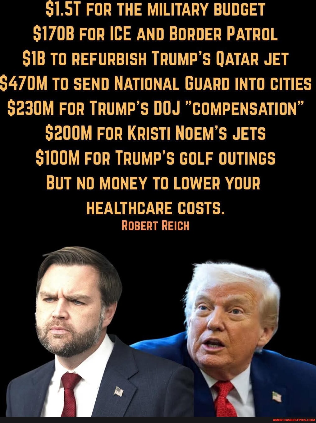 31.51 FOR THE MILITARY BUDGET $170B FOR ICE AND BORDER PATROL TO ...